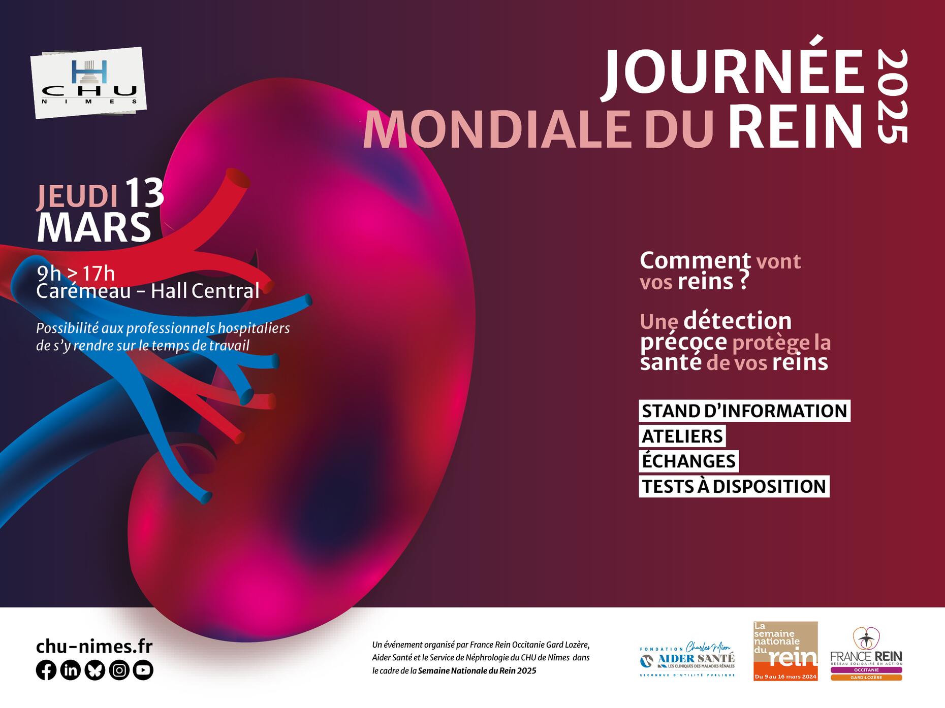 Journée mondiale du Rein 2025 | CHU de Nîmes