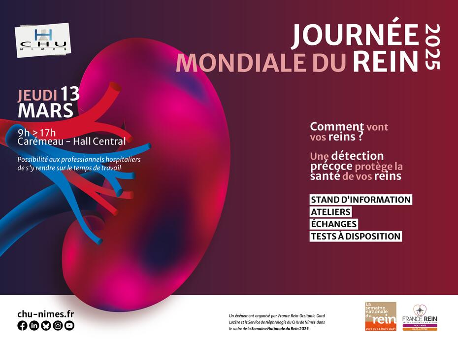 Journée Mondiale du Rein 2025 | CHU de Nîmes